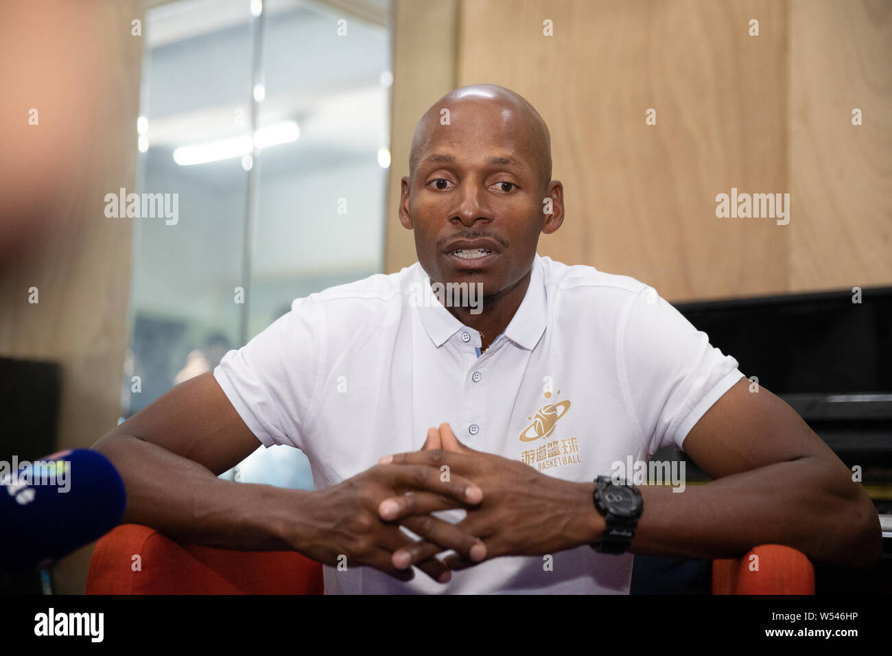 Retired American basketball player Ray Allen visits the Ray Allen ...