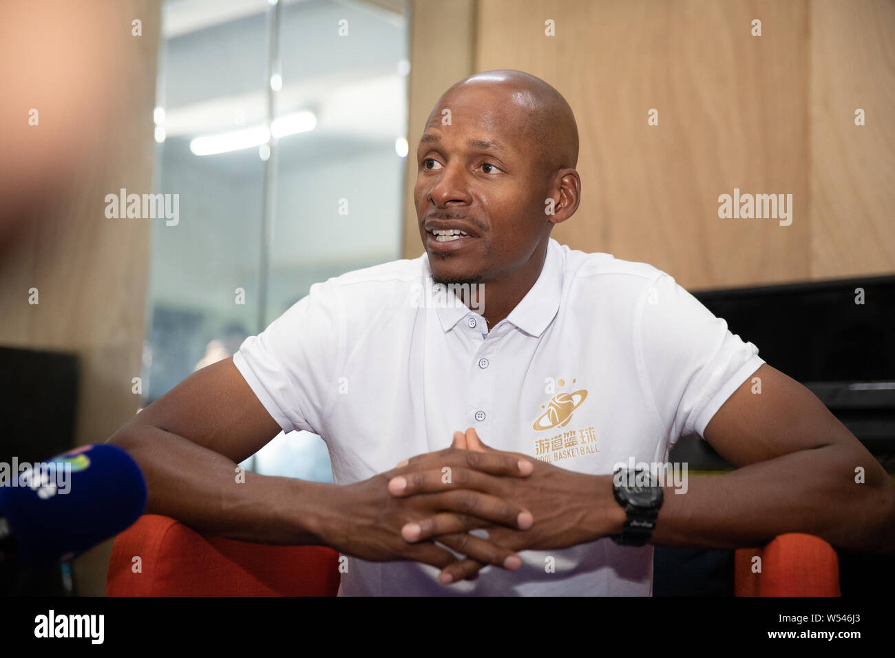 Retired American basketball player Ray Allen visits the Ray Allen ...