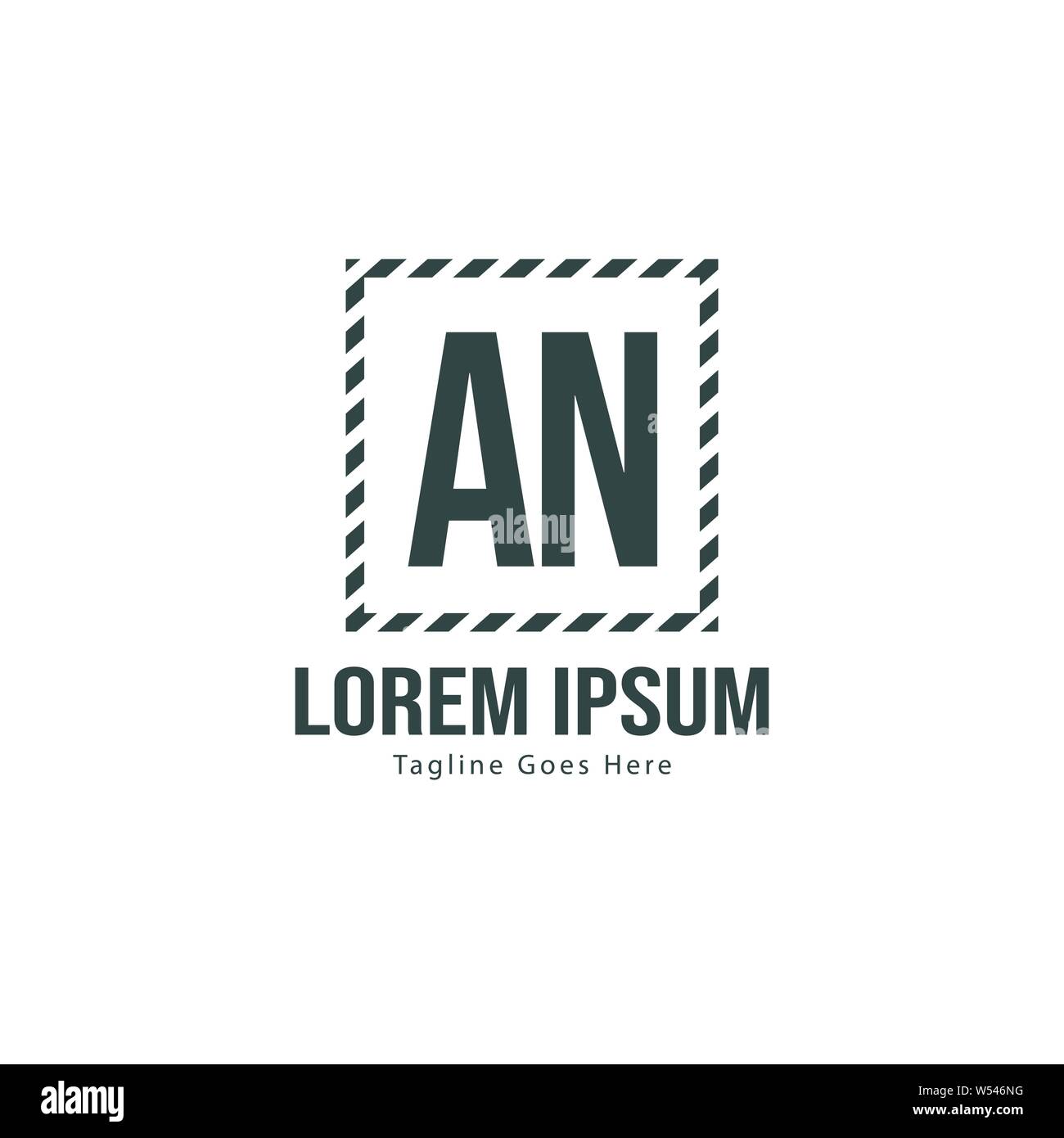 AN Letter Logo Design. Creative Modern AN Letters Icon Illustration ...