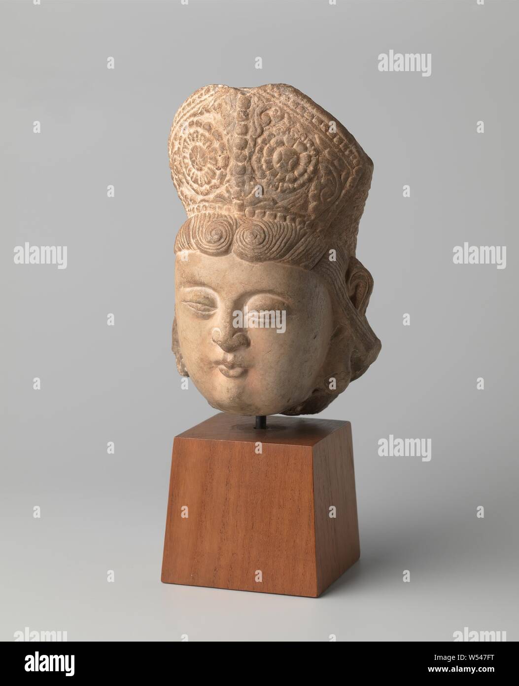 Head of a Bodhisattva, Head of a Bodhisattva. On base., anonymous ...