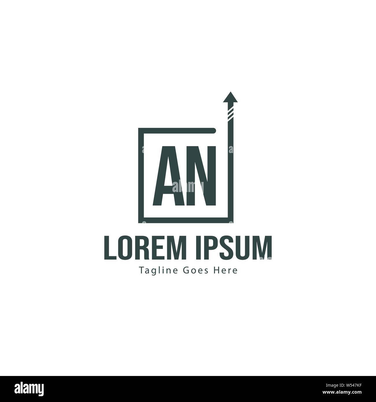 AN Letter Logo Design. Creative Modern AN Letters Icon Illustration ...