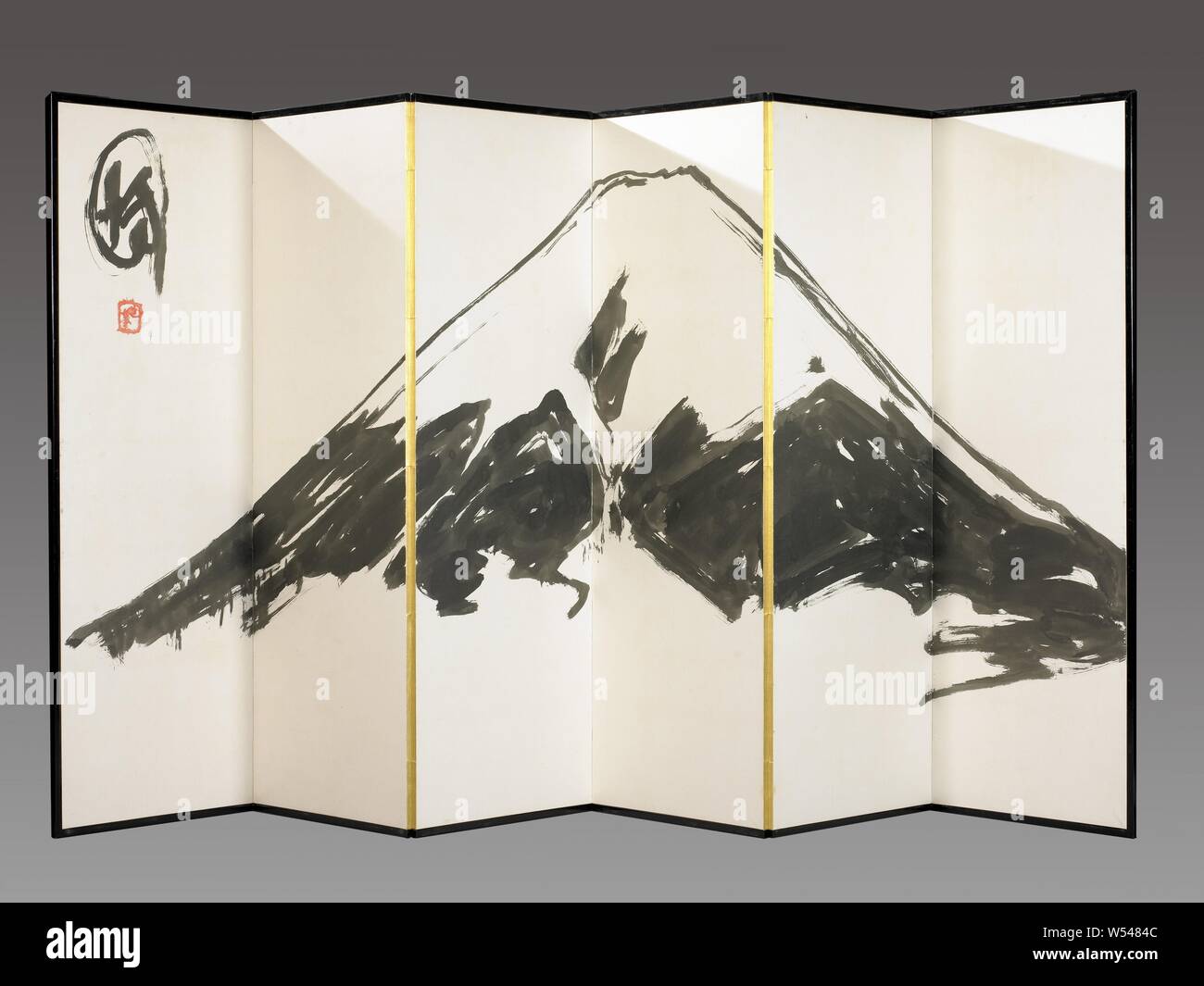 Pilgrimage to Mount Fuji Pilgrimage on Mount Fuji, left part of a pair ...