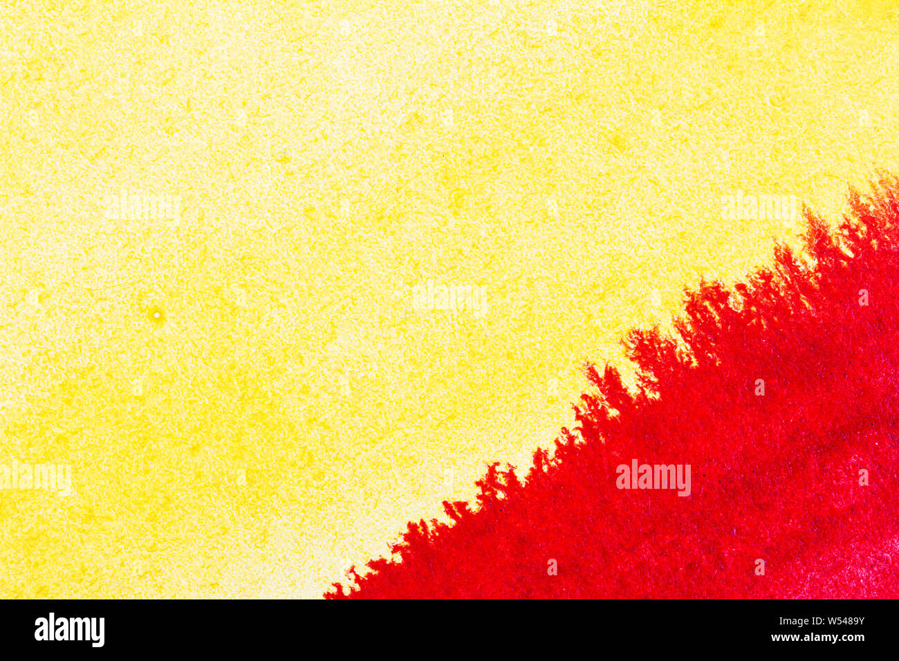 Abstract hand drawn yellow and red watercolor paints background Stock ...