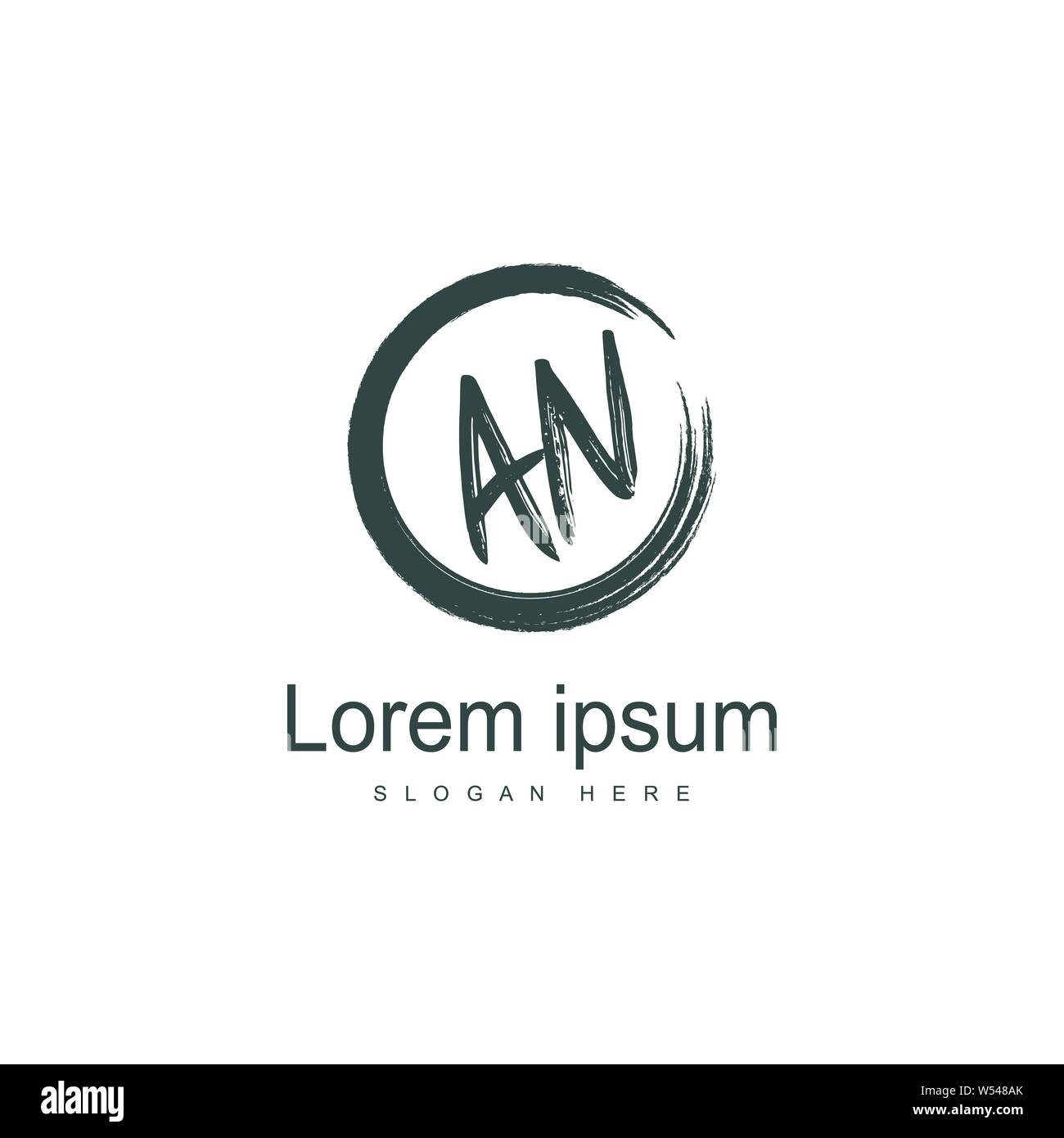 AN Letter Logo Design. Creative Modern AN Letters Icon Illustration ...