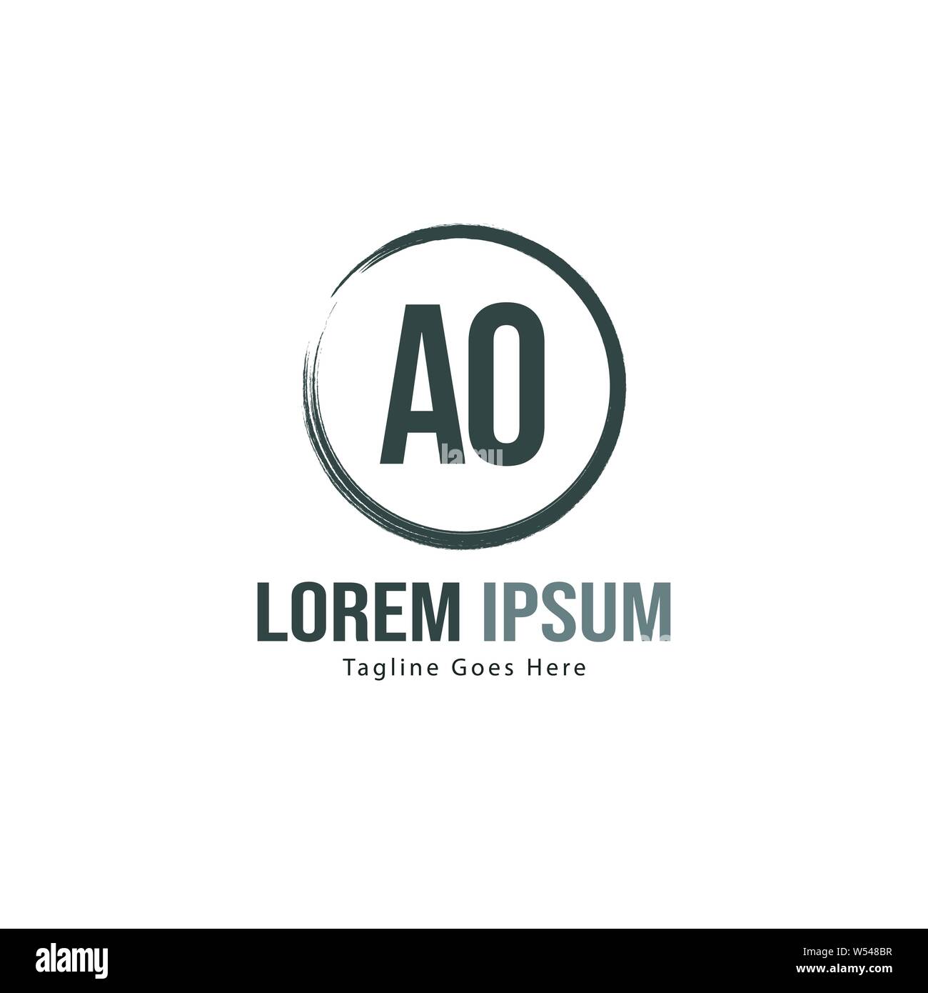 AO Letter Logo Design. Creative Modern AO Letters Icon Illustration ...