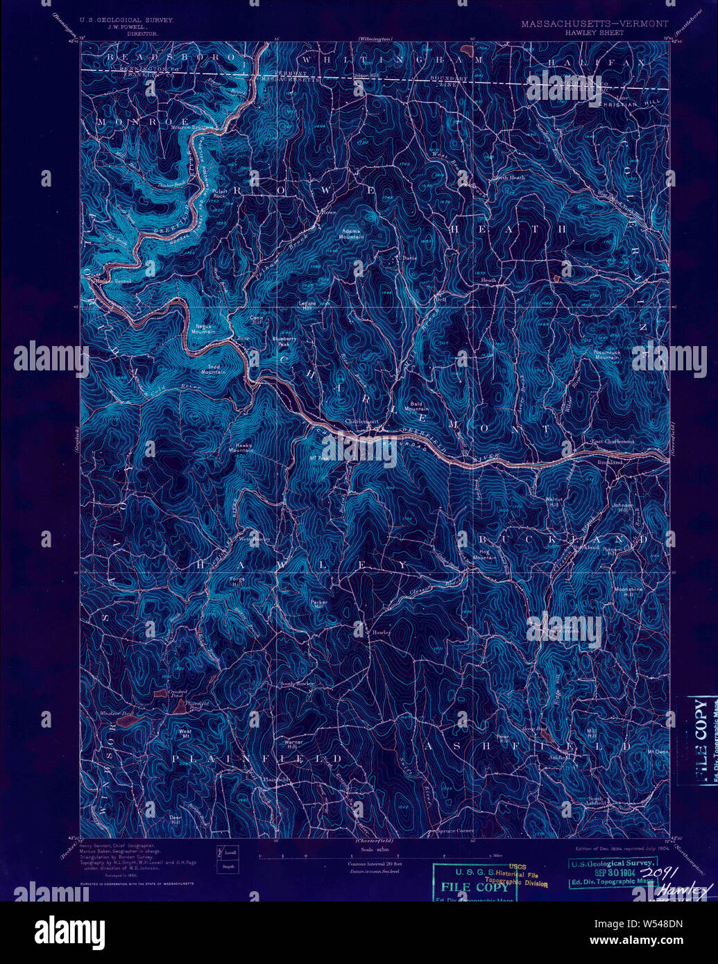 Map of hawley hi-res stock photography and images - Alamy