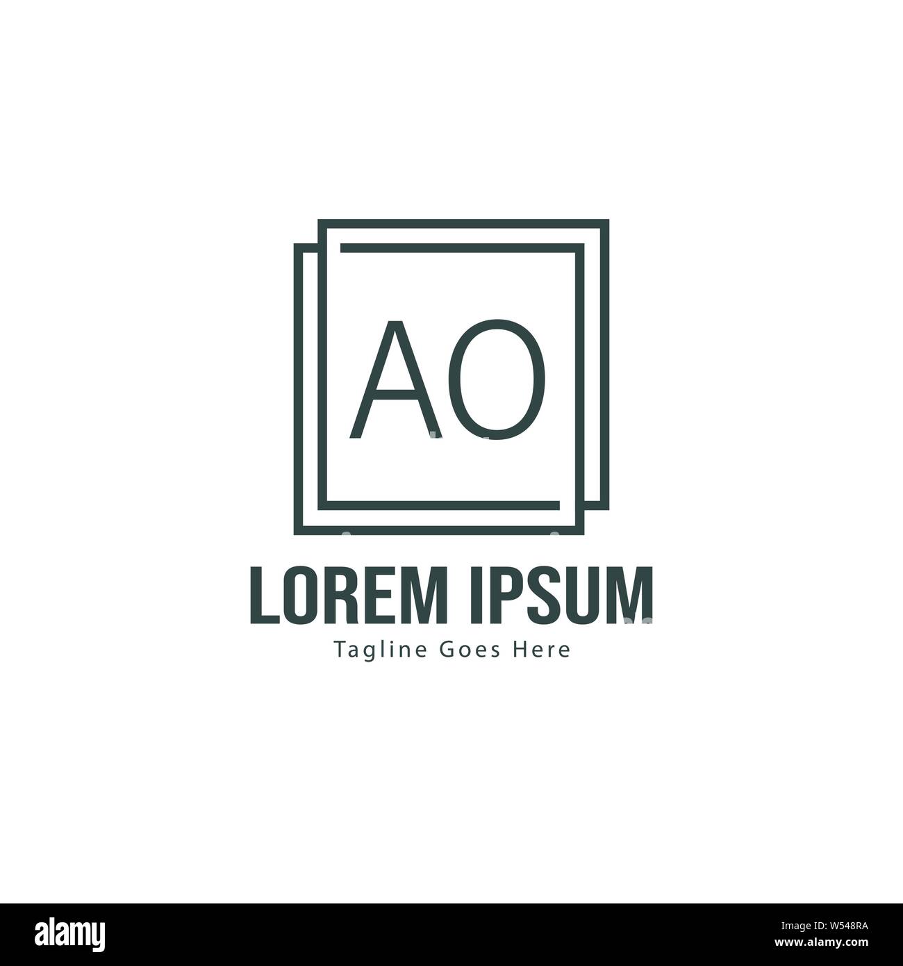 AO Letter Logo Design. Creative Modern AO Letters Icon Illustration ...