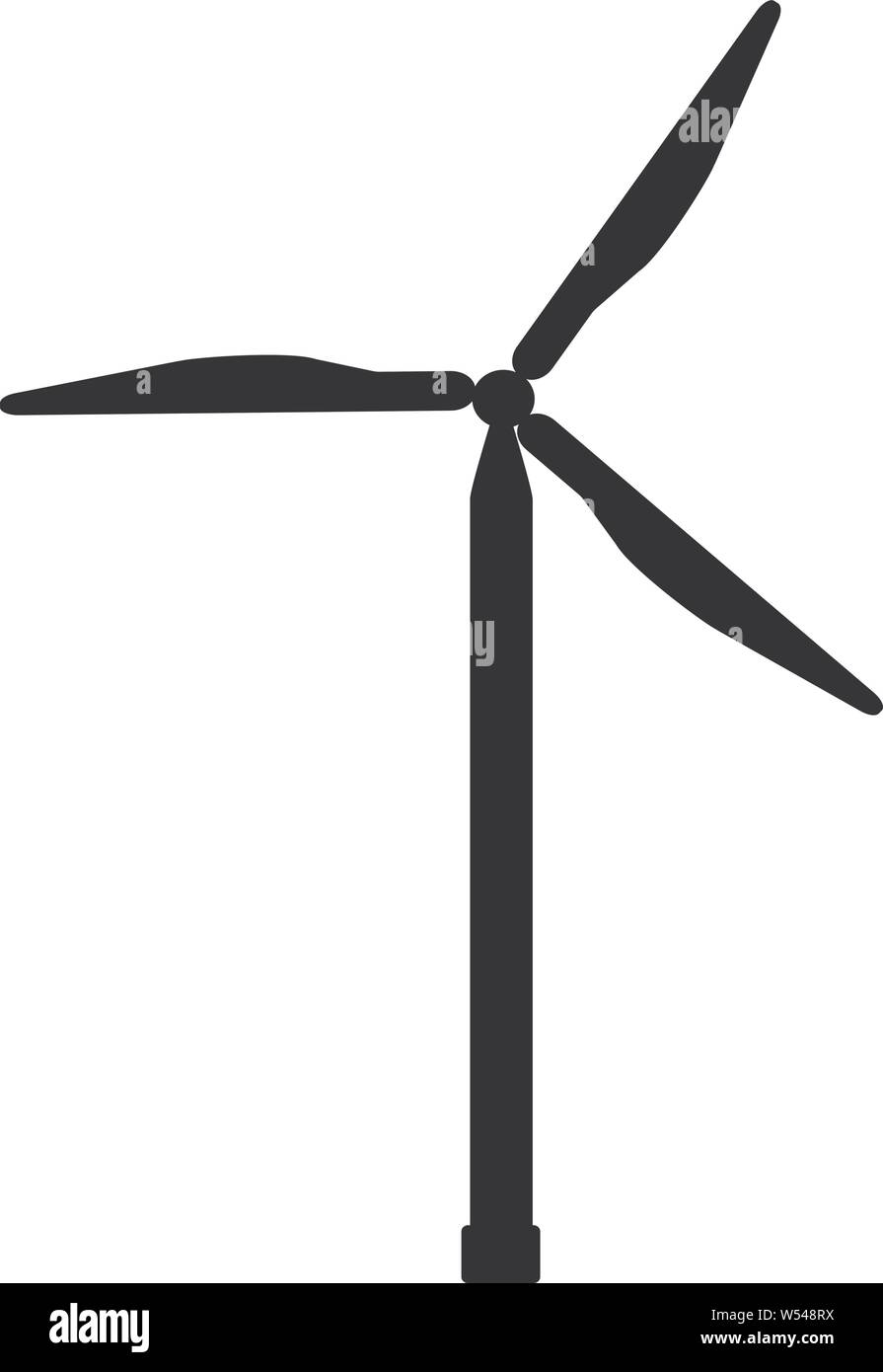 Windmill, wind turbine illustration, vector for different design Stock ...