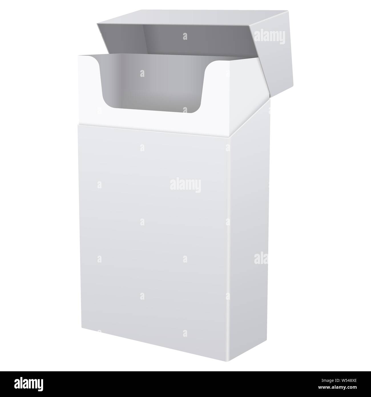 Empty pack of cigarettes. Blank white mock up Stock Vector Image & Art ...