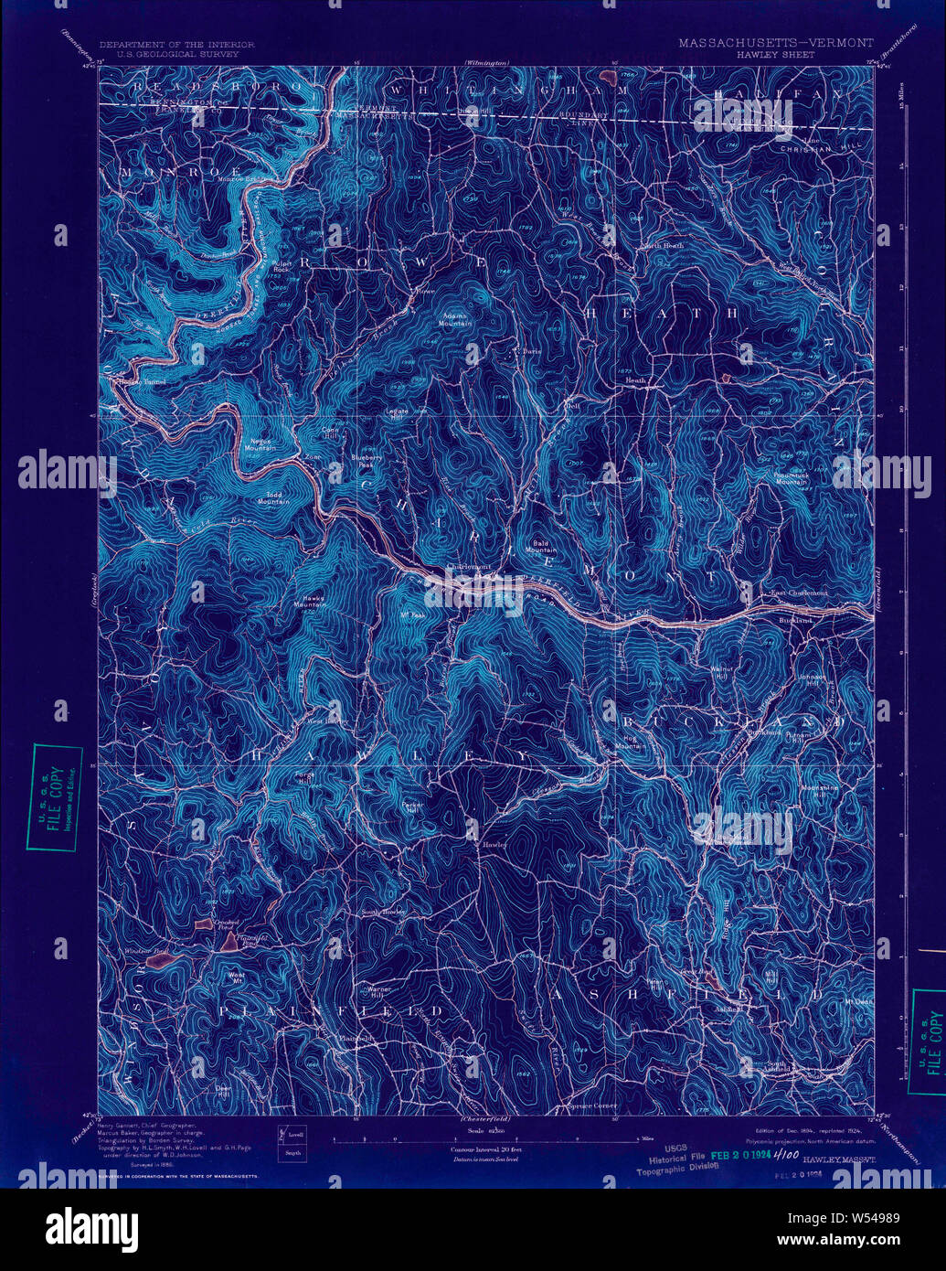 Map of hawley hi-res stock photography and images - Alamy