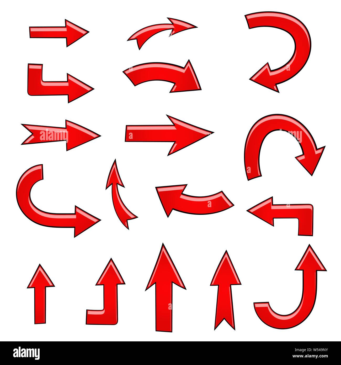 Arrows. Red hand drawn sketch. Collection Stock Vector Image & Art - Alamy