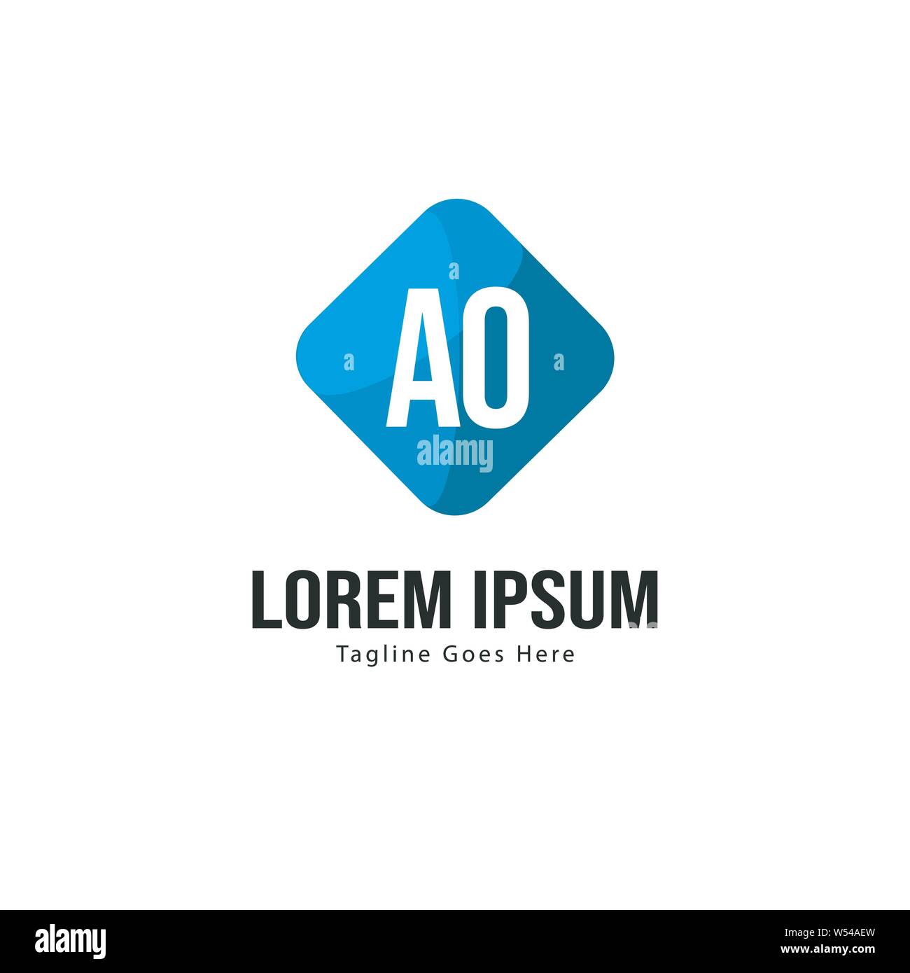 AO Letter Logo Design. Creative Modern AO Letters Icon Illustration ...