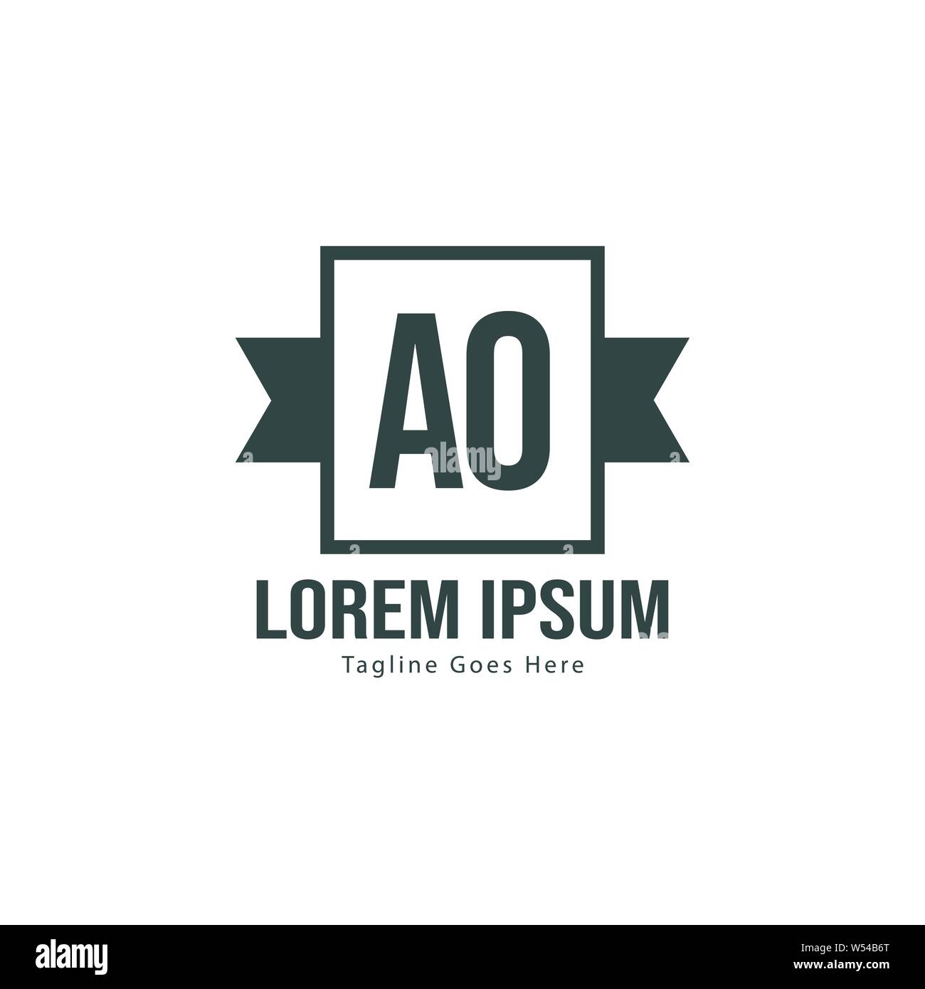 AO Letter Logo Design. Creative Modern AO Letters Icon Illustration ...