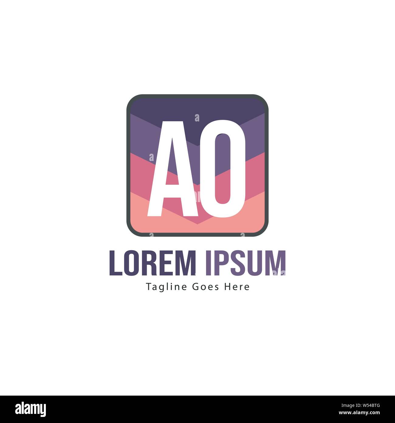 AO Letter Logo Design. Creative Modern AO Letters Icon Illustration ...