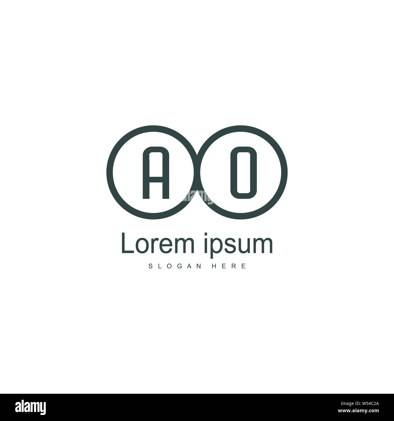 AO Letter Logo Design. Creative Modern AO Letters Icon Illustration ...