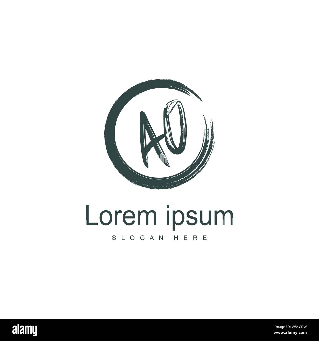 AO Letter Logo Design. Creative Modern AO Letters Icon Illustration ...