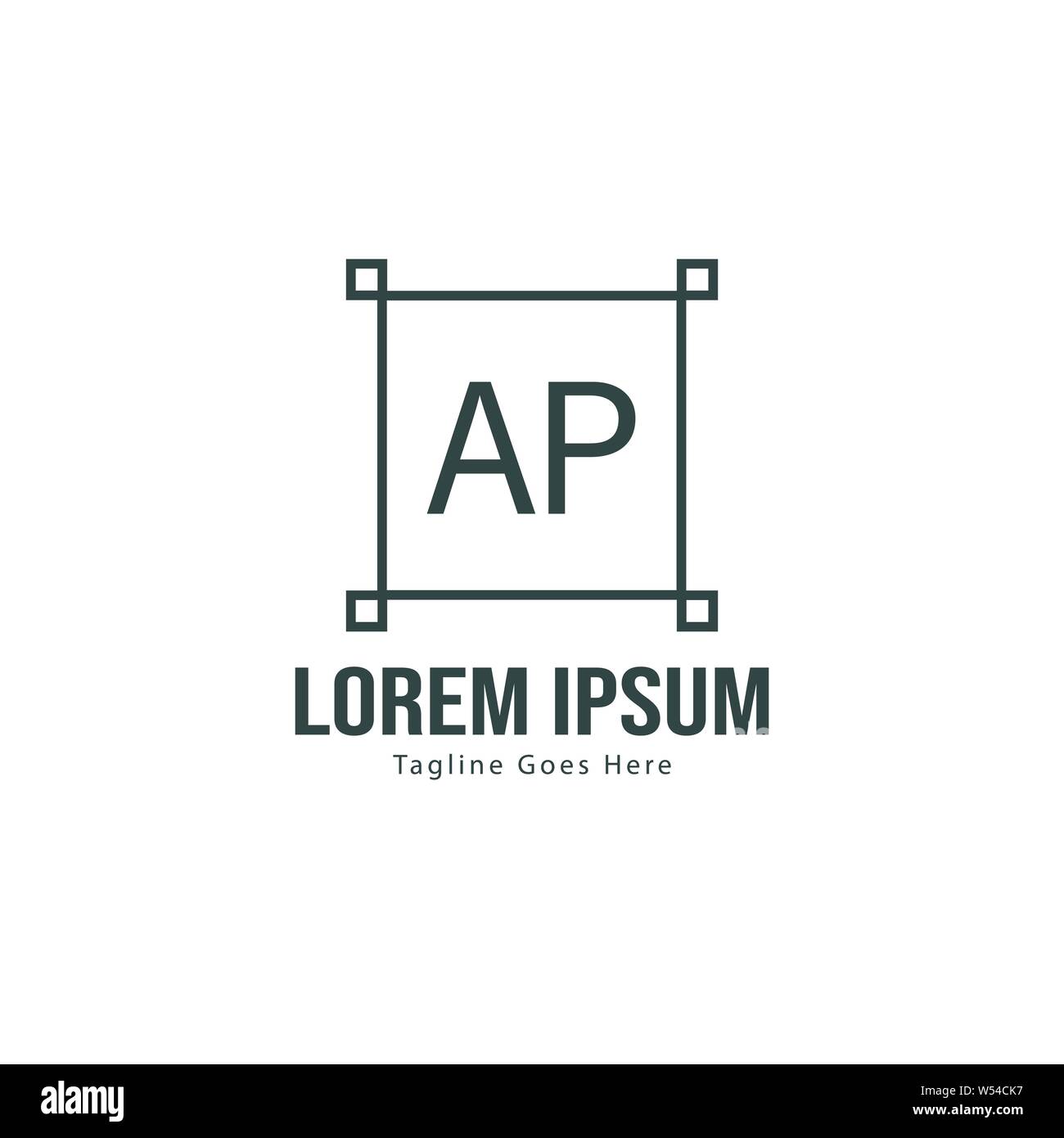 AP Letter Logo Design. Creative Modern AP Letters Icon Illustration ...