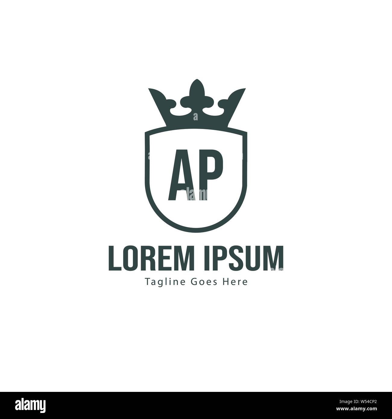 AP Letter Logo Design. Creative Modern AP Letters Icon Illustration ...