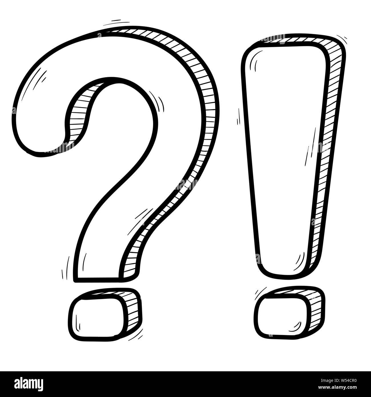 Question exclamation marks symbol Stock Vector Images - Alamy