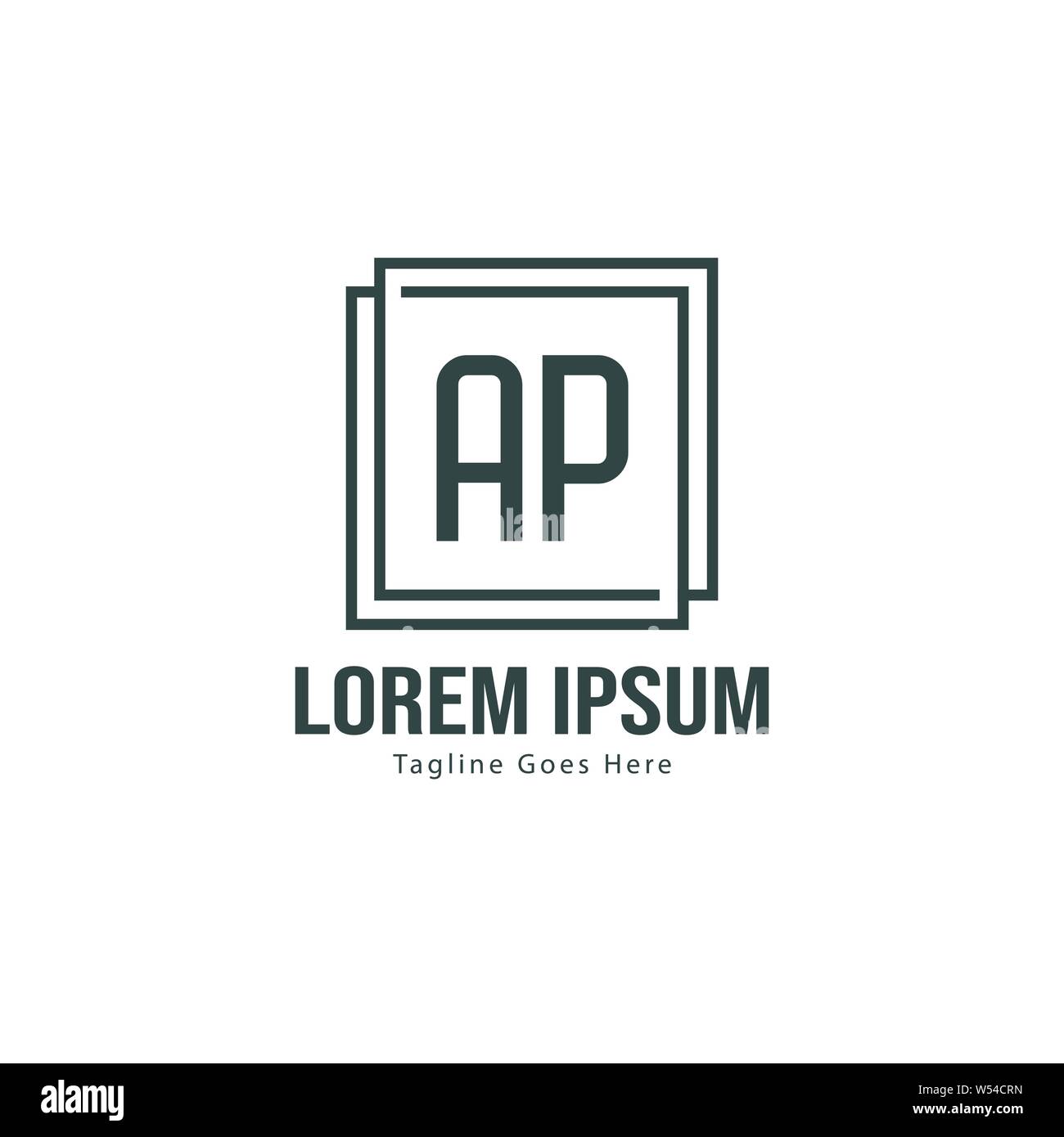 AP Letter Logo Design. Creative Modern AP Letters Icon Illustration ...