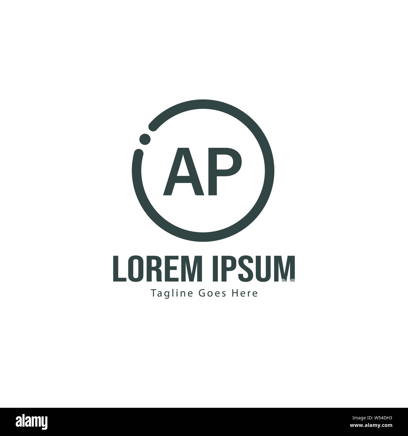 AP Letter Logo Design. Creative Modern AP Letters Icon Illustration ...