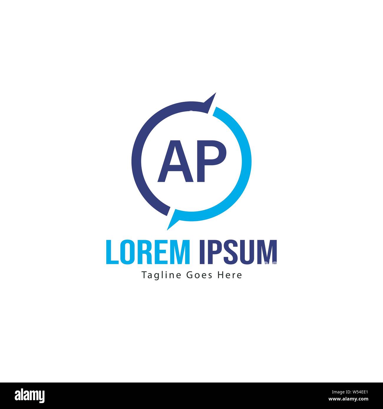 AP Letter Logo Design. Creative Modern AP Letters Icon Illustration ...