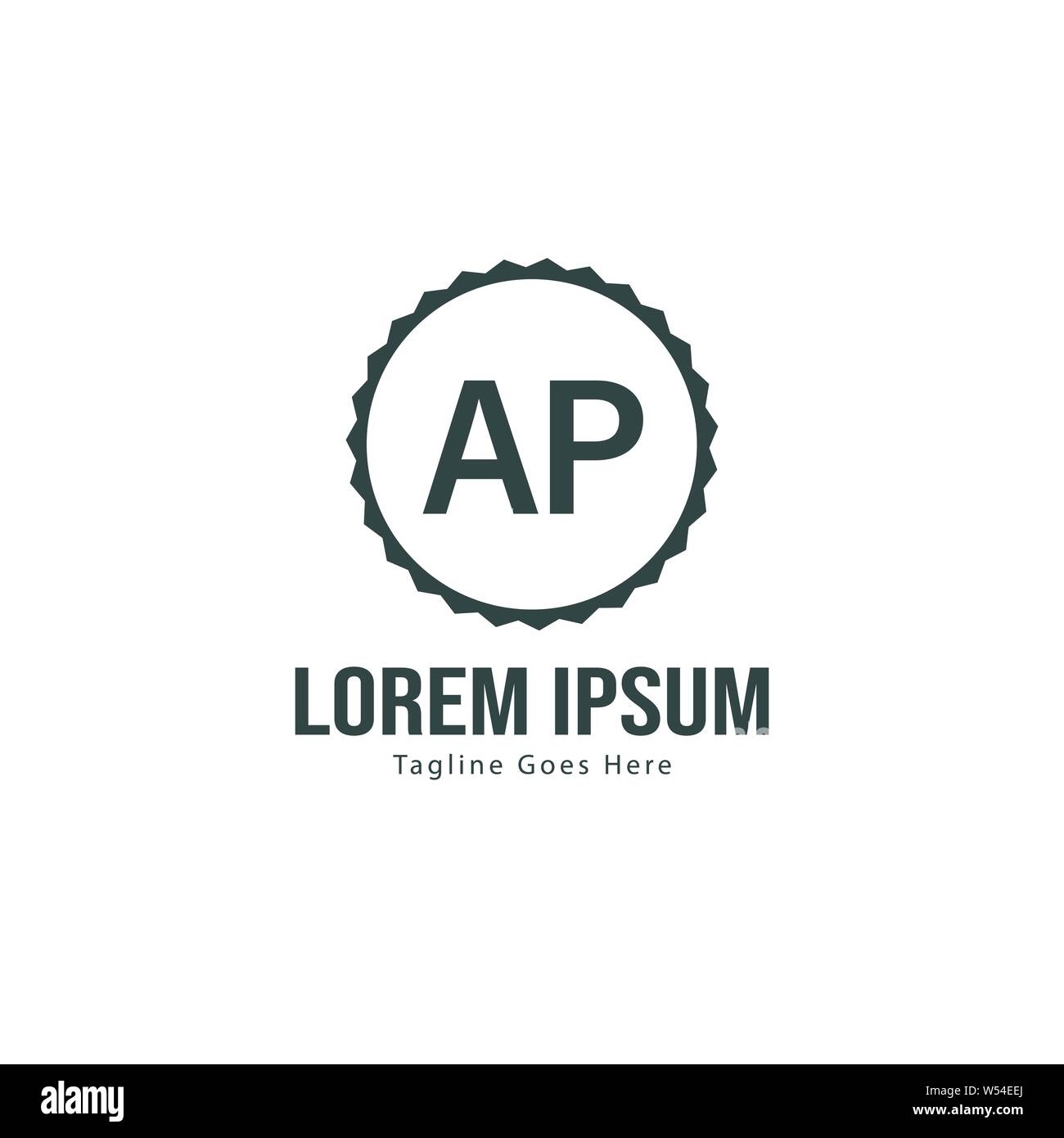 AP Letter Logo Design. Creative Modern AP Letters Icon Illustration ...