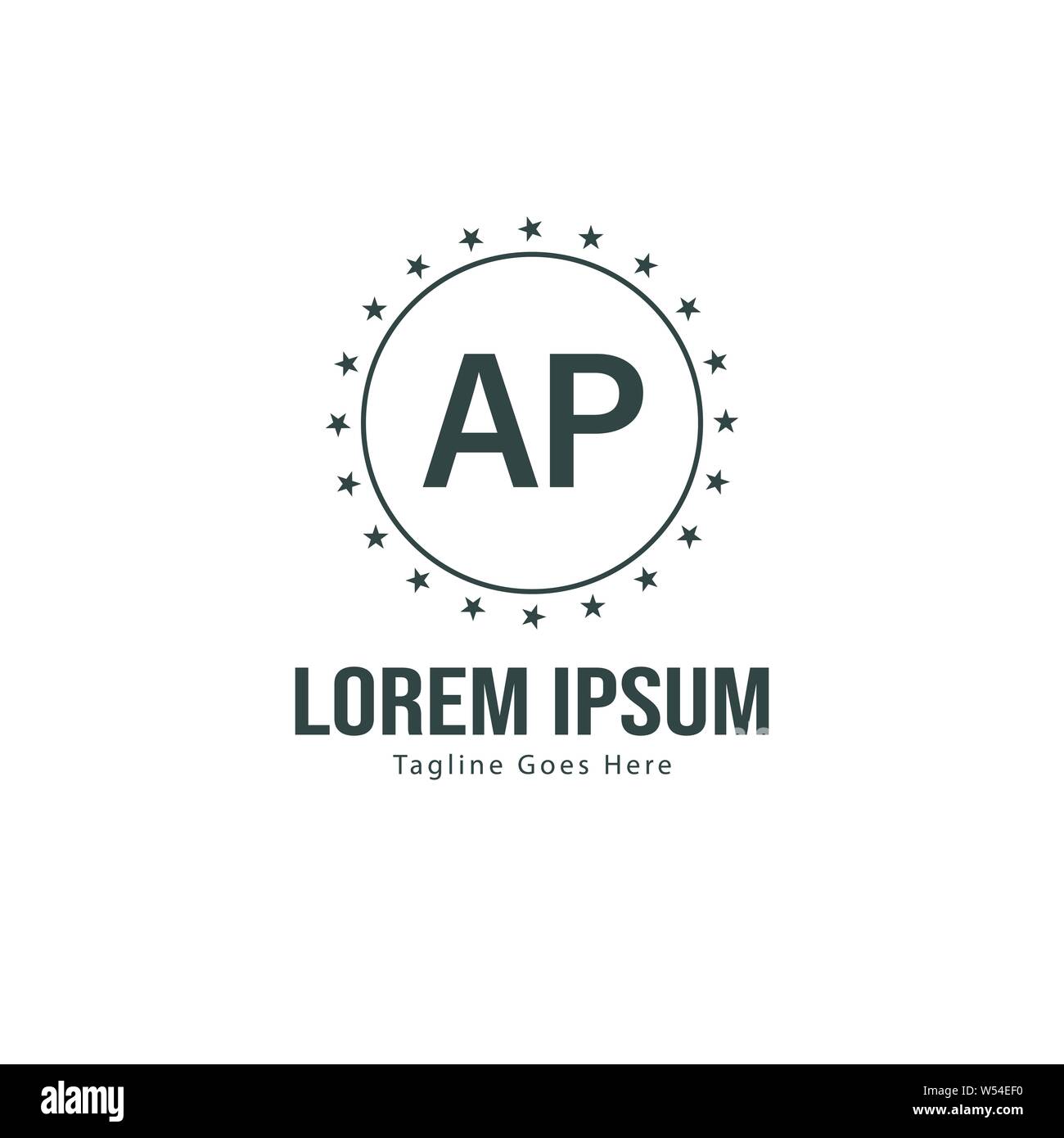 AP Letter Logo Design. Creative Modern AP Letters Icon Illustration ...