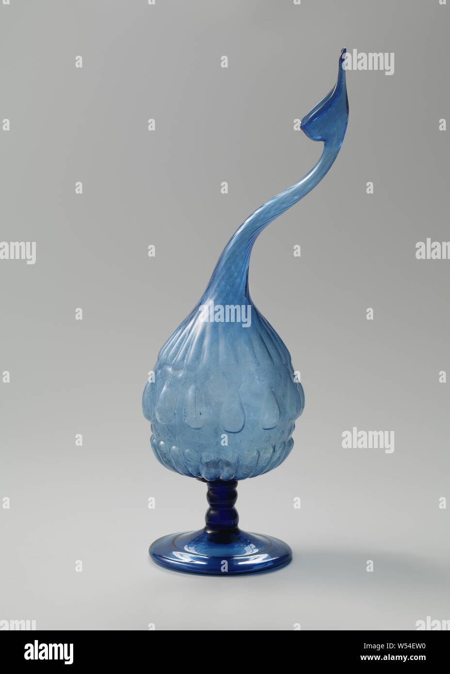 Bottles (Sprinklers) Sprinkler of blue glass, Sprinkler with a flat ...
