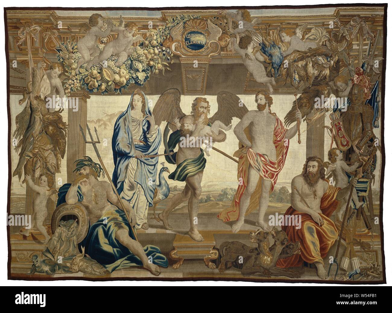 The four elements and time, The months, seasons, elements, day and ...