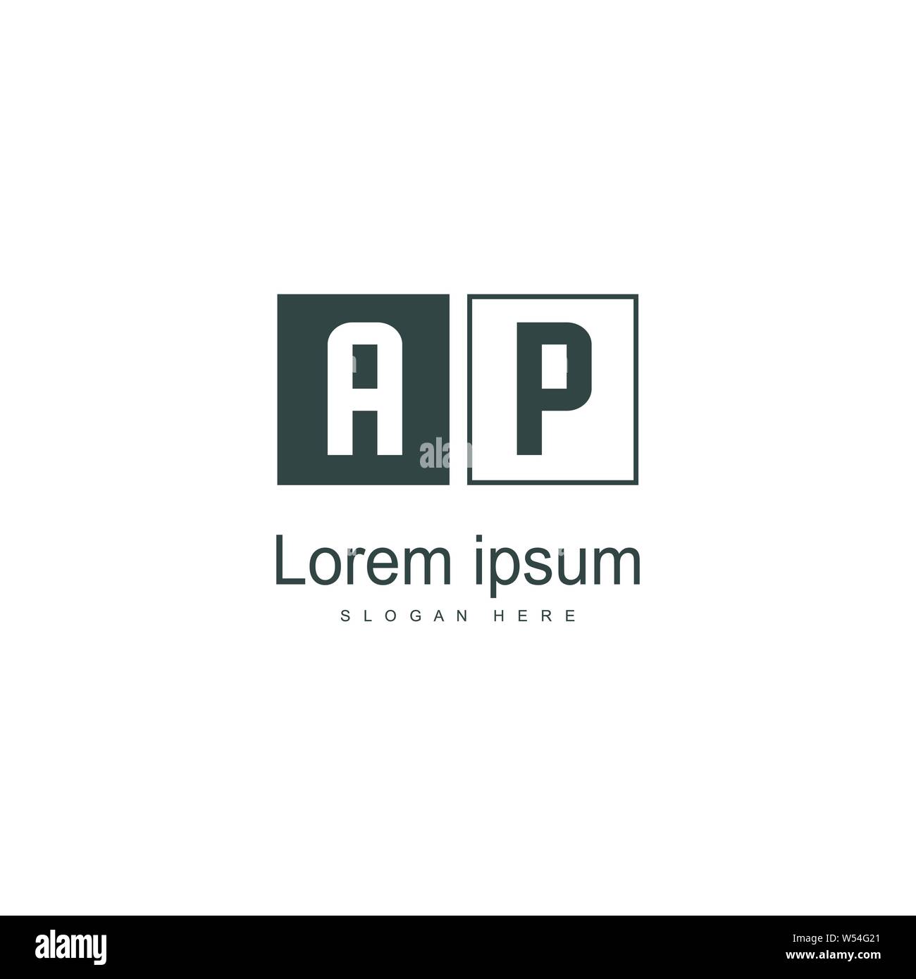 AP Letter Logo Design. Creative Modern AP Letters Icon Illustration ...
