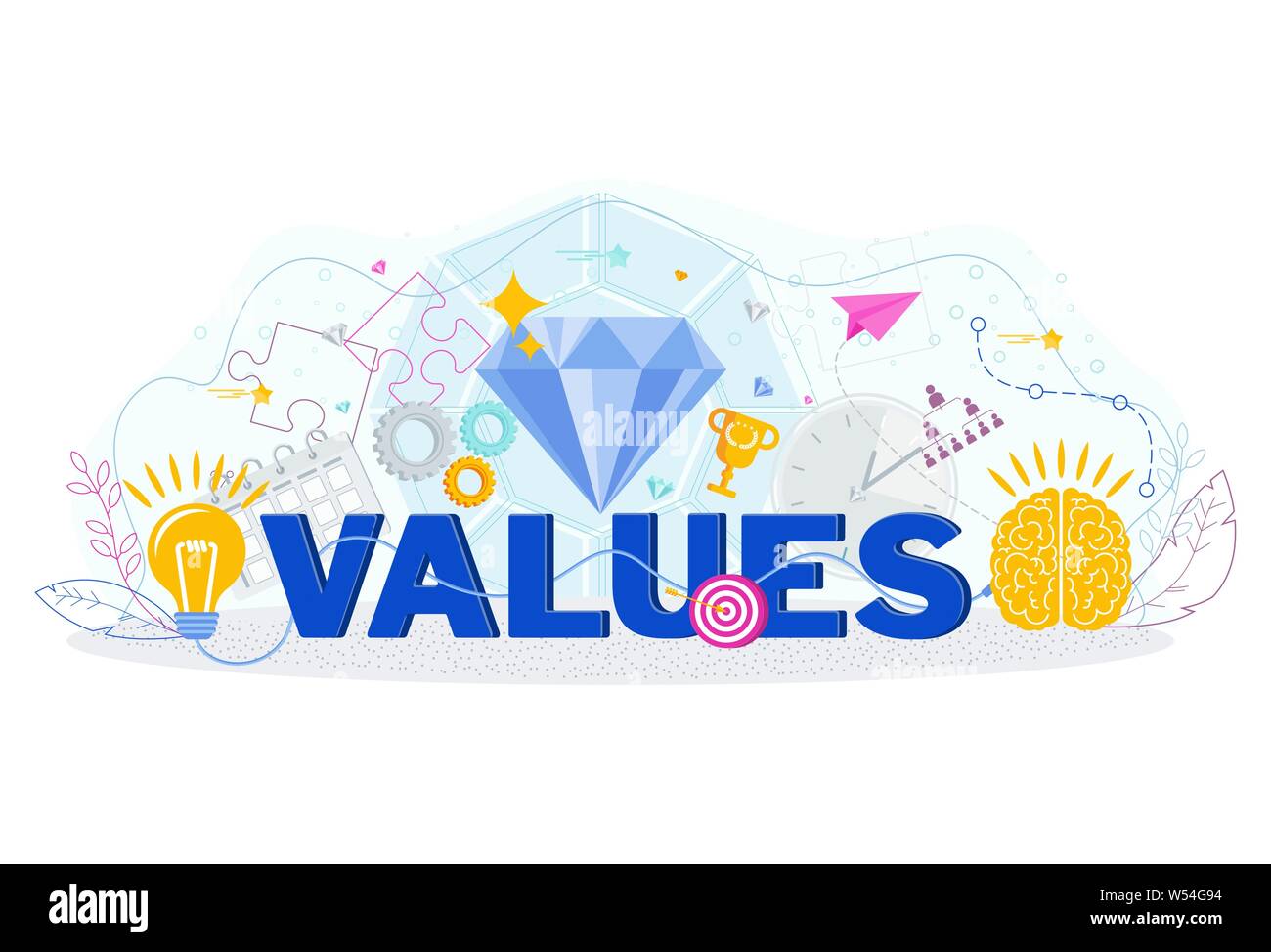 Mission vision values Stock Vector Images - Alamy