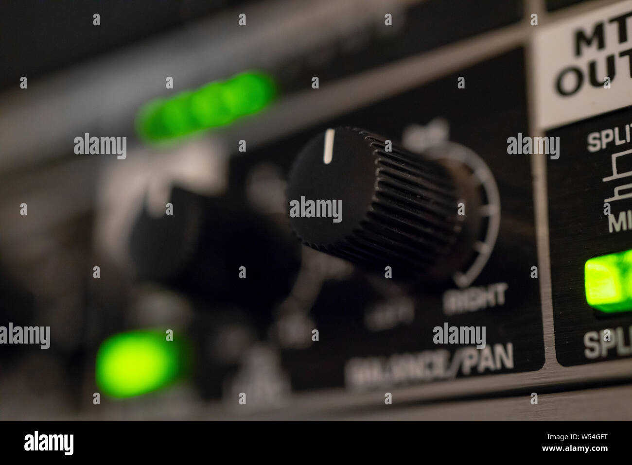 LED level meter with graduation in decibels, closeup Stock Photo - Alamy