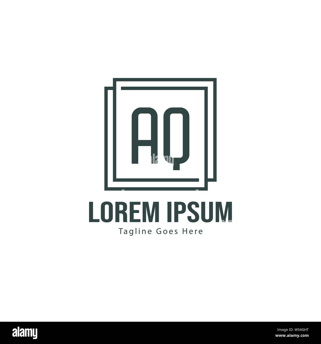 AQ Letter Logo Design. Creative Modern AQ Letters Icon Illustration ...