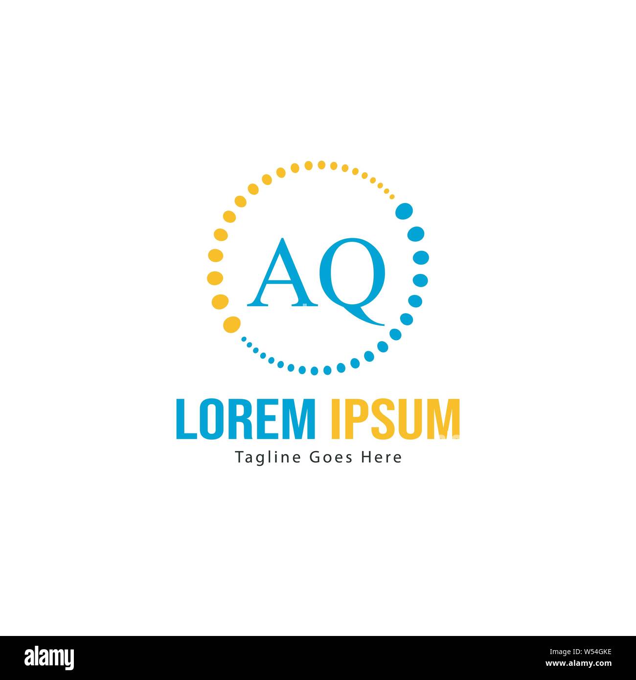 AQ Letter Logo Design. Creative Modern AQ Letters Icon Illustration ...