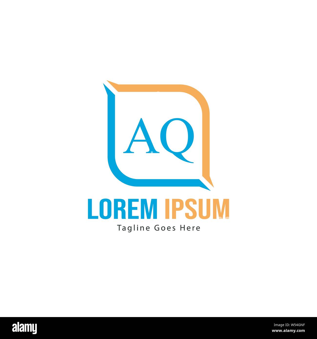 AQ Letter Logo Design. Creative Modern AQ Letters Icon Illustration ...