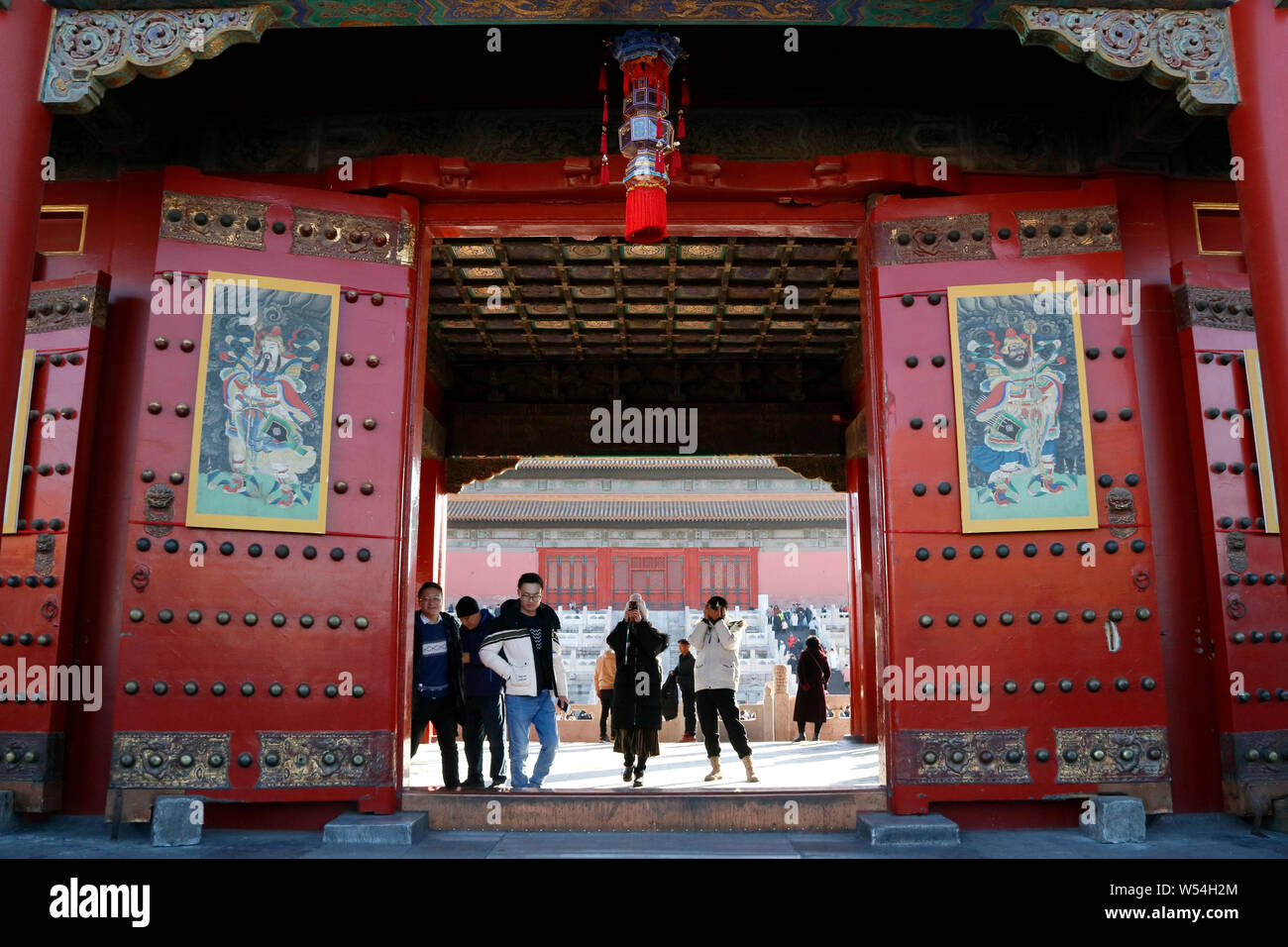 Tourists visit the Palace of Heavenly Purity at the Forbidden City ...