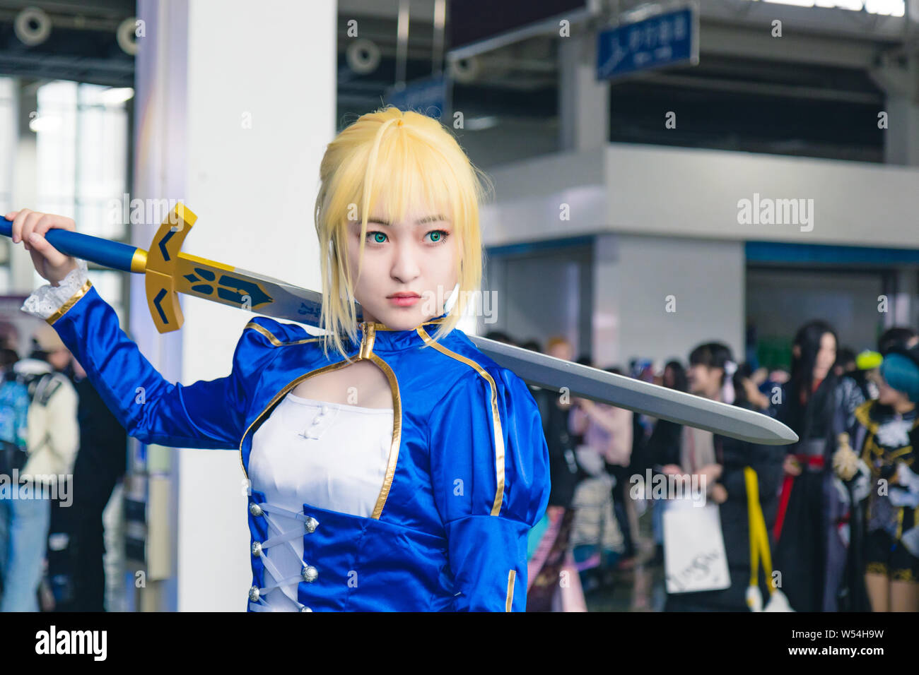A cosplayer poses during the Hangzhou Cosplay Cultural Festival in ...