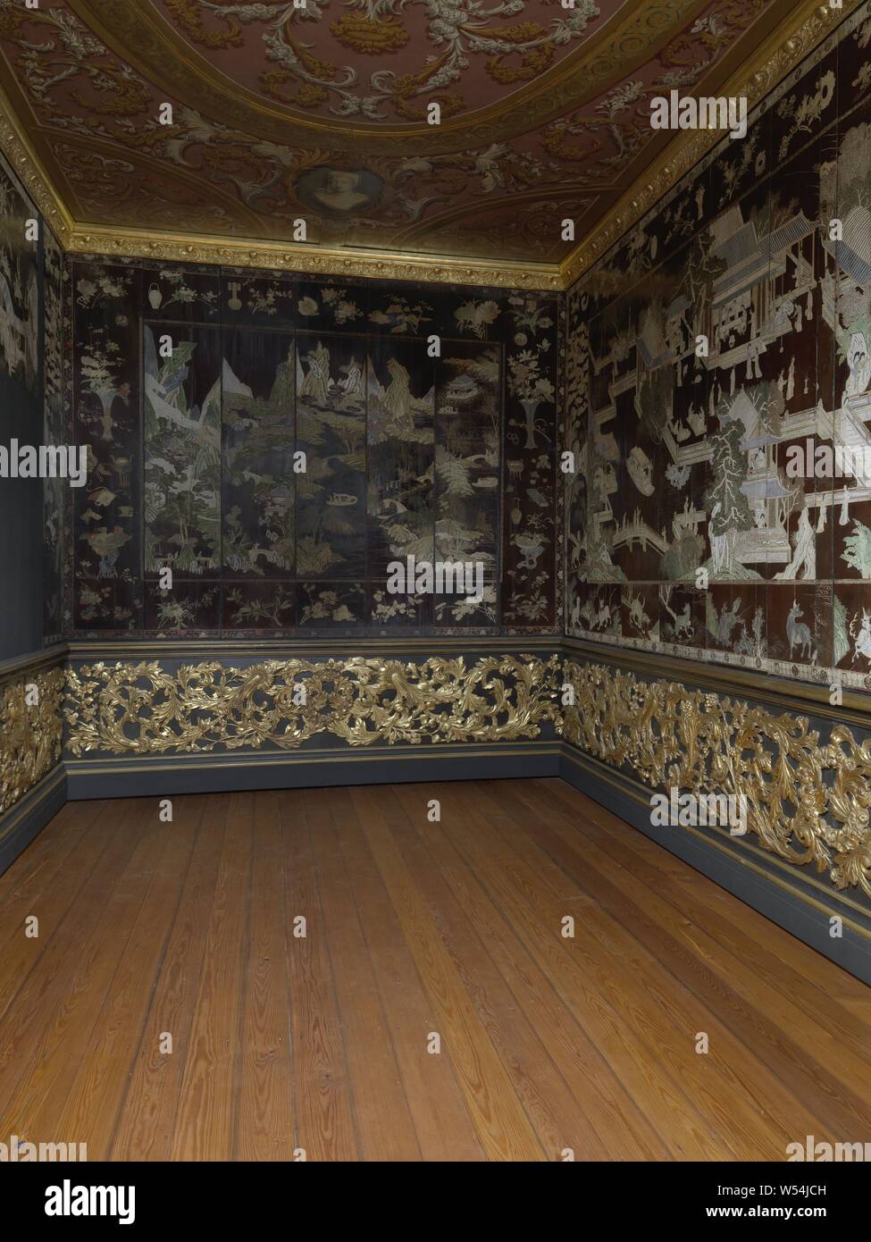 Lacquer room The Frisian stadtholders' lacquer room, Parts of a wall ...