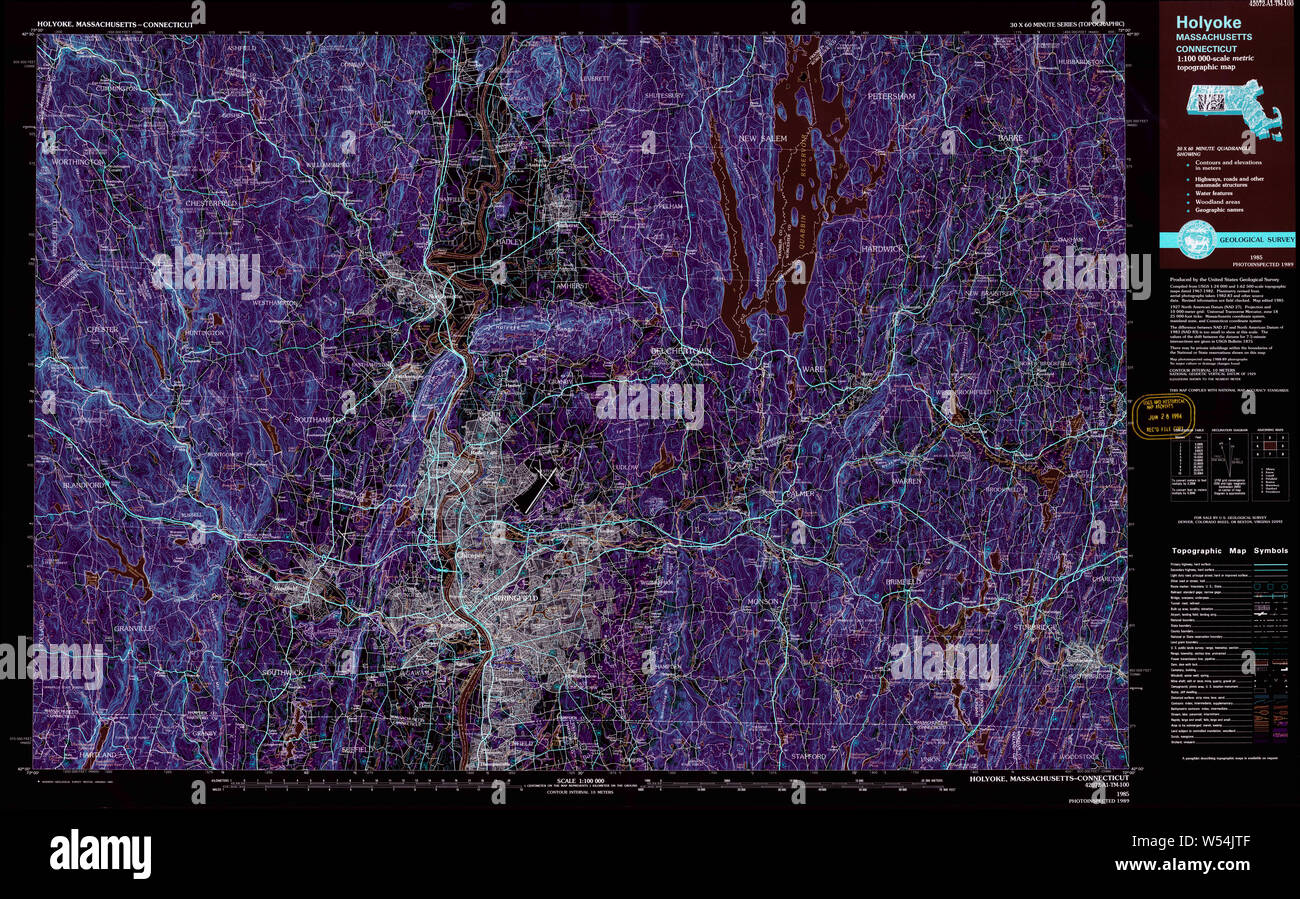 Holyoke massachusetts map hi-res stock photography and images - Alamy