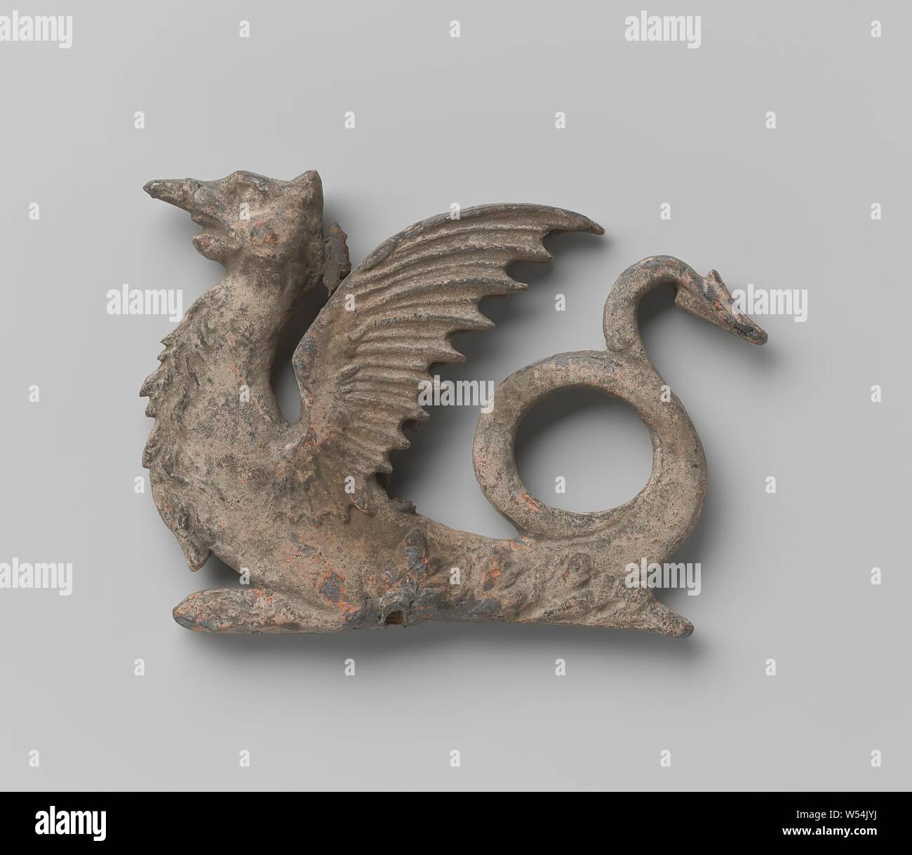 Lead sundial dragon, Lead dragon, part of the iron sundial., c. 1650, h ...