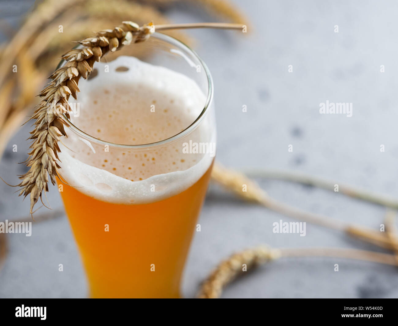 Glass of beer top view hi-res stock photography and images - Alamy