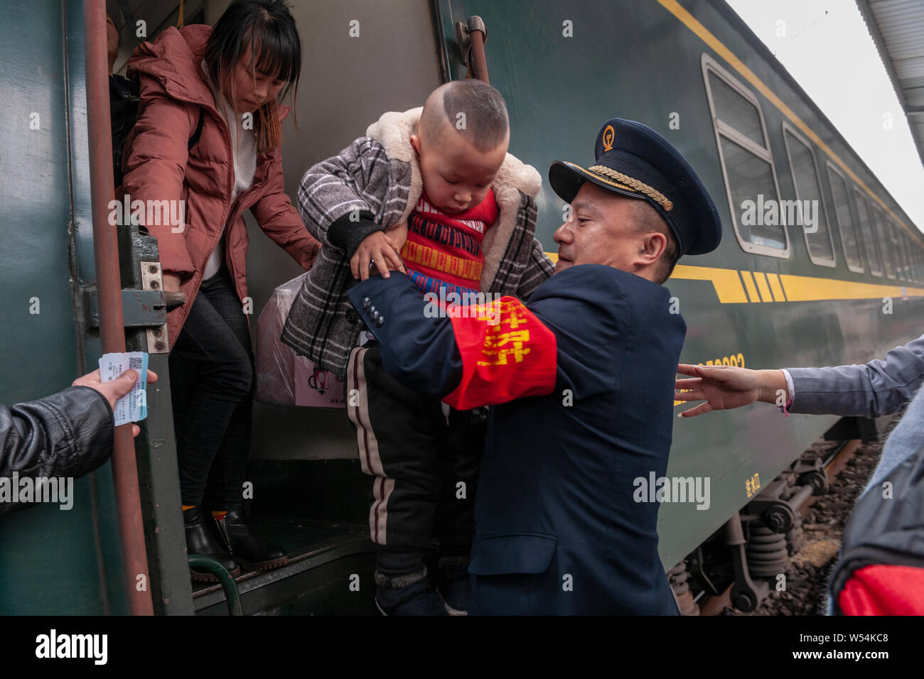 China a new high speed train attendant hi-res stock photography and ...