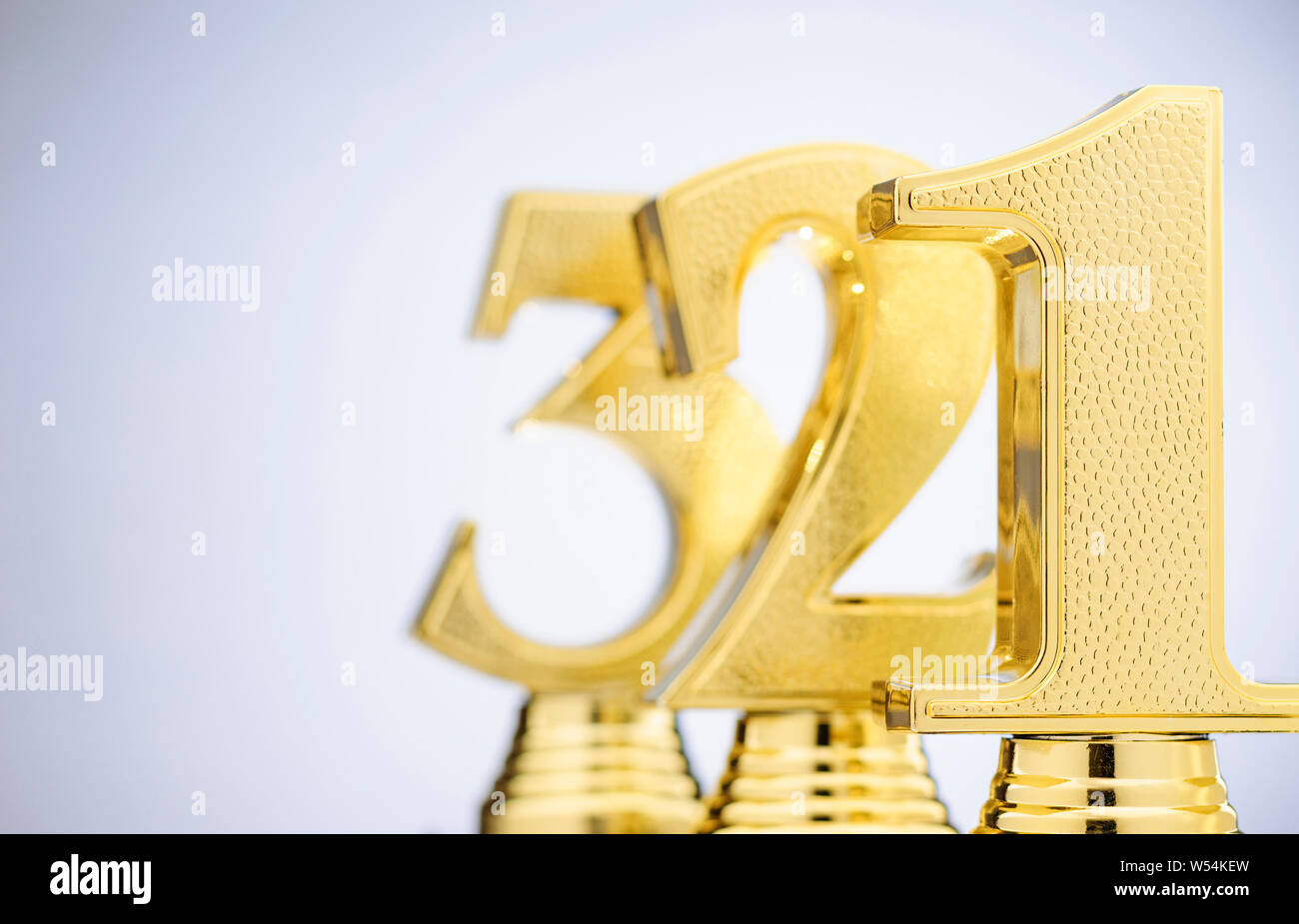 First, Second and Third placed winners trophies in the form of gold ...