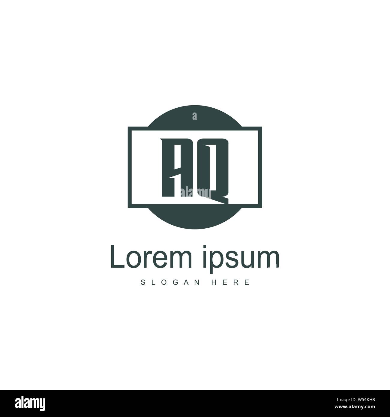 AQ Letter Logo Design. Creative Modern AQ Letters Icon Illustration ...