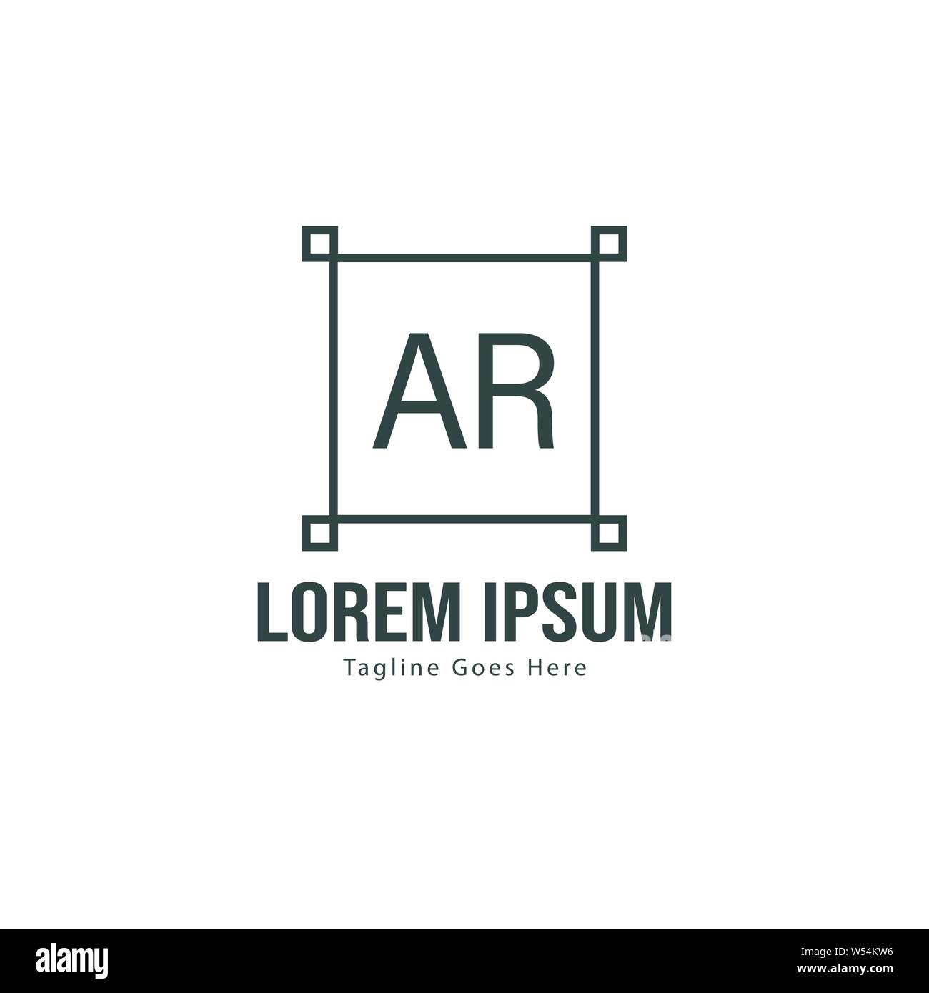 AR Letter Logo Design. Creative Modern AR Letters Icon Illustration ...