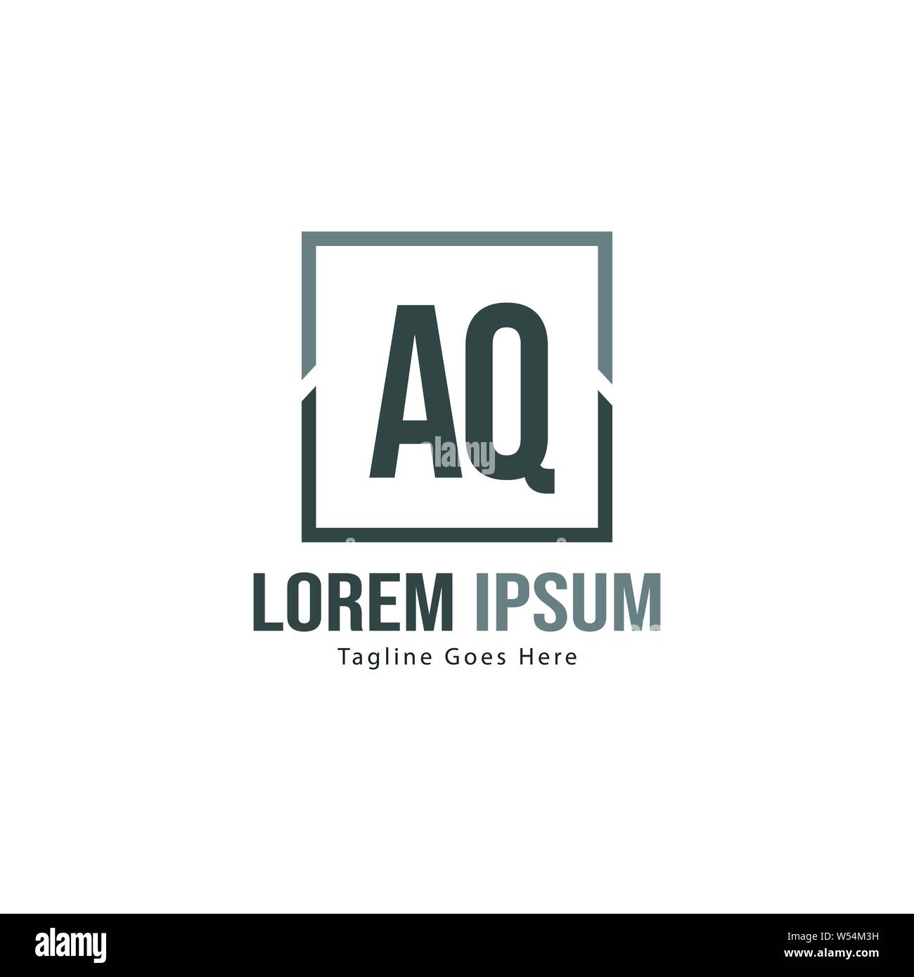 AQ Letter Logo Design. Creative Modern AQ Letters Icon Illustration ...