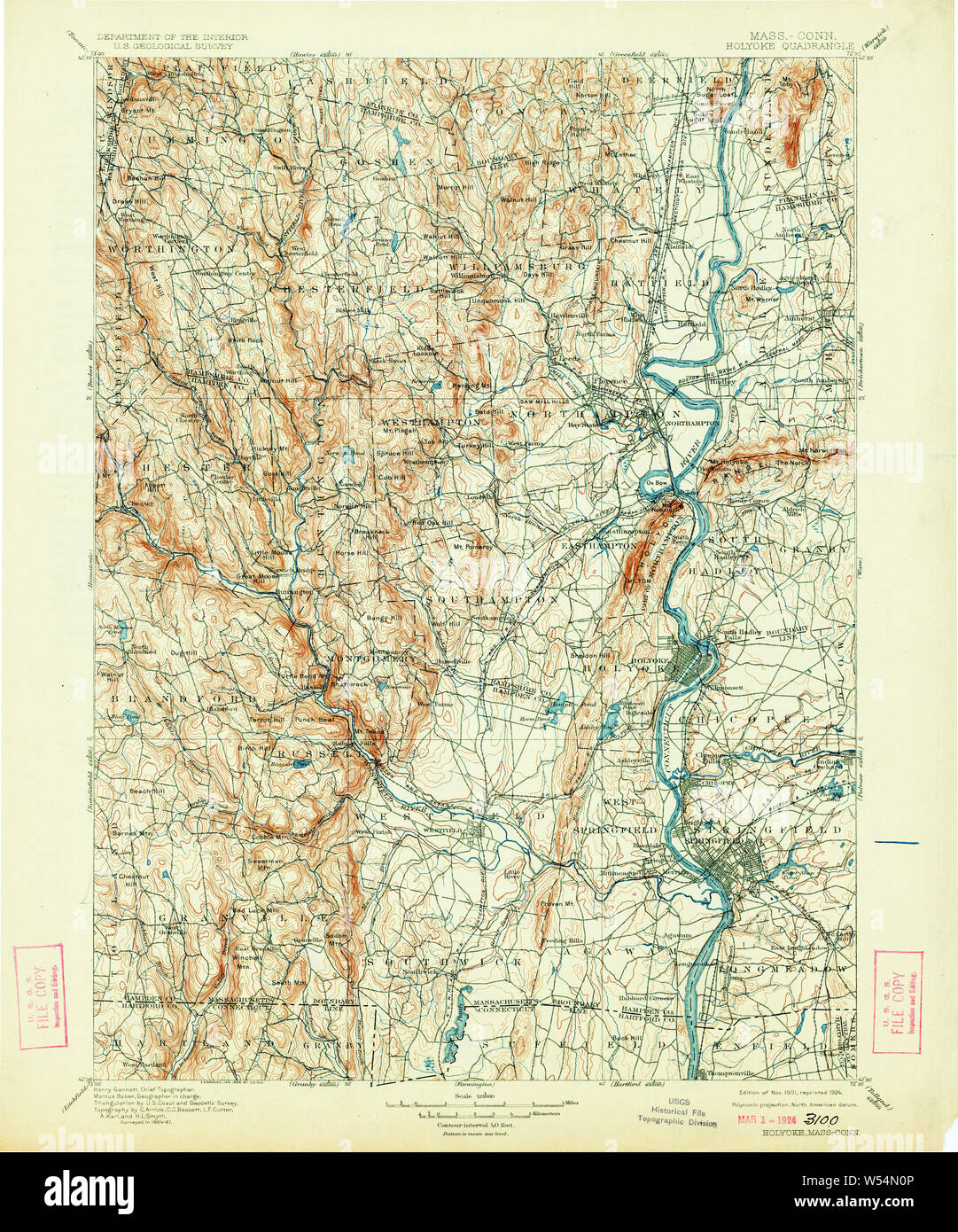 Map of holyoke hi-res stock photography and images - Alamy