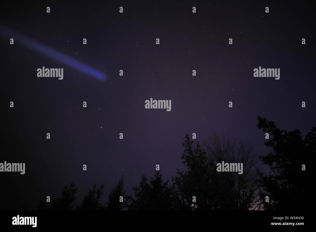 Landscape of the Quadrantid meteor shower over in the Great Khingan ...
