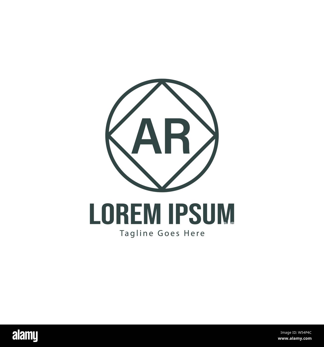 AR Letter Logo Design. Creative Modern AR Letters Icon Illustration ...